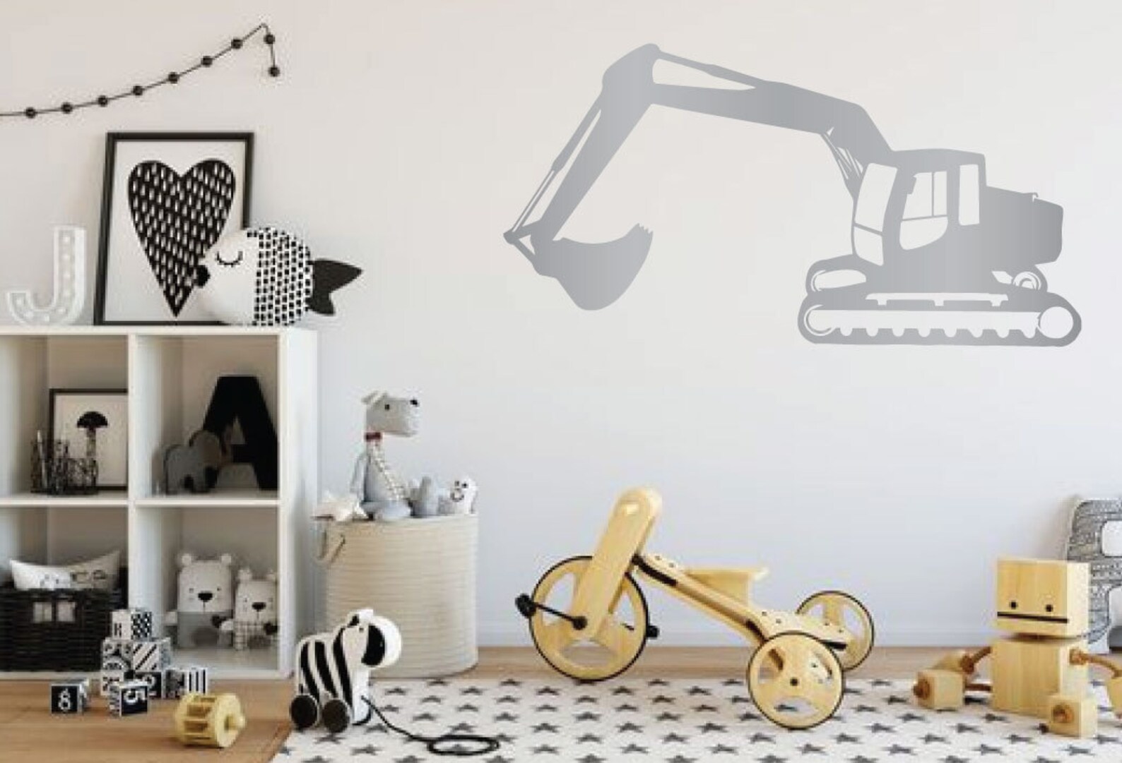 Excavator Wall Decal Personalized Vinyl Decor for Boy's - Etsy