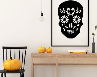 Snake Skull Wall Decal Wall Fabric Vinyl Decal Removable and Reusable ...