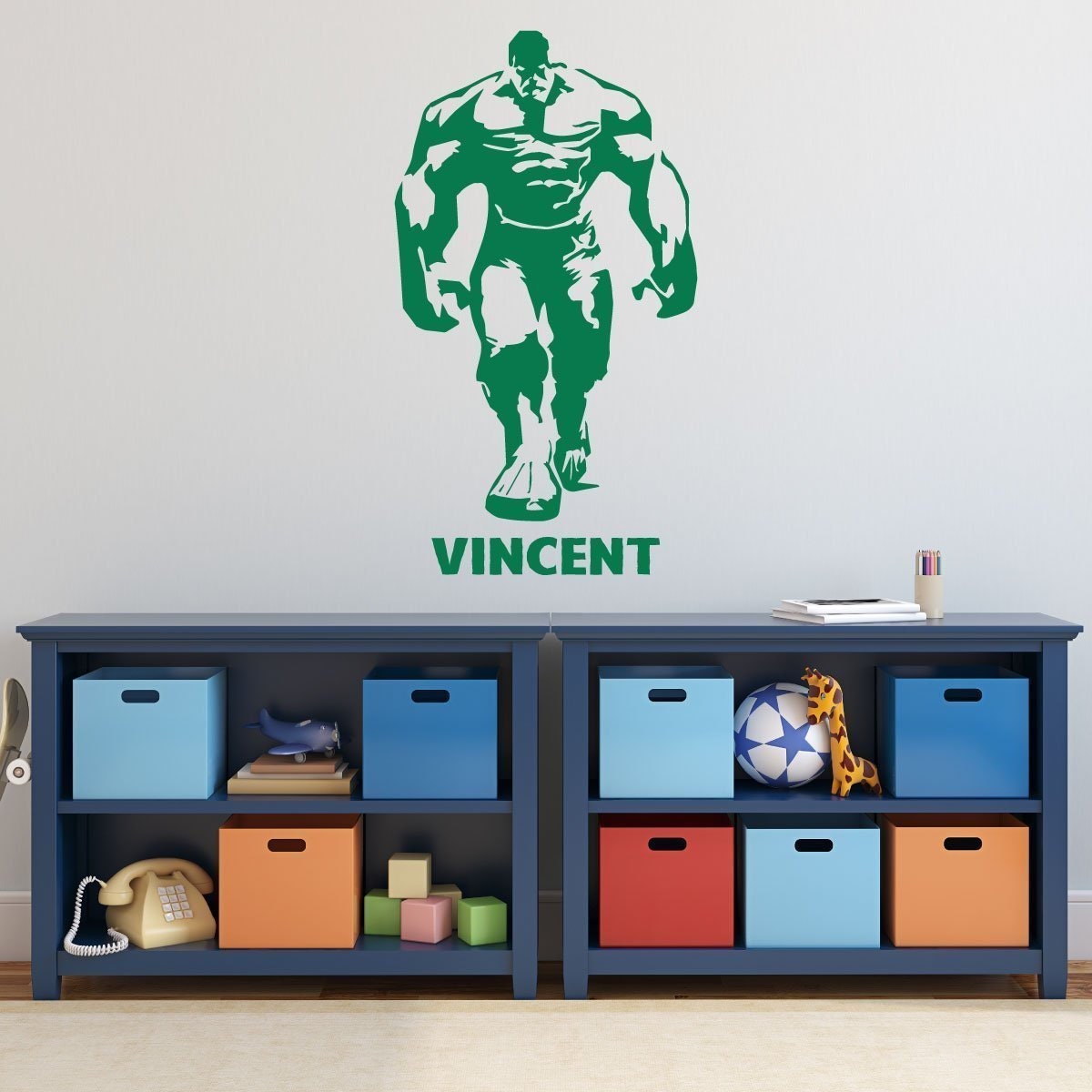 Custom Incredible Hulk Wall Decal for Boy's Room - Personalized ...