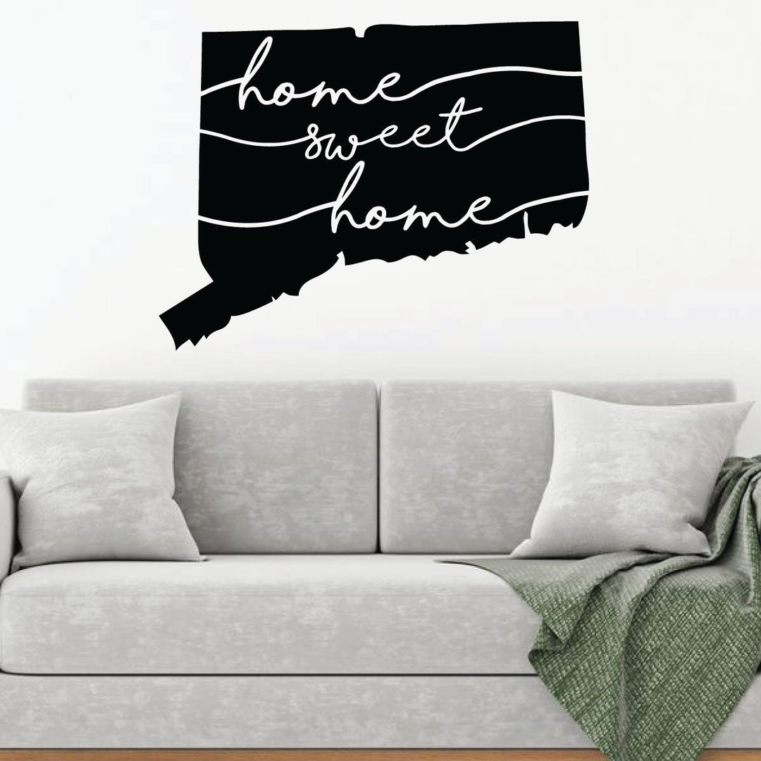 Connecticut Wall Decal - State Silhouette Vinyl Art for Home Decor ...