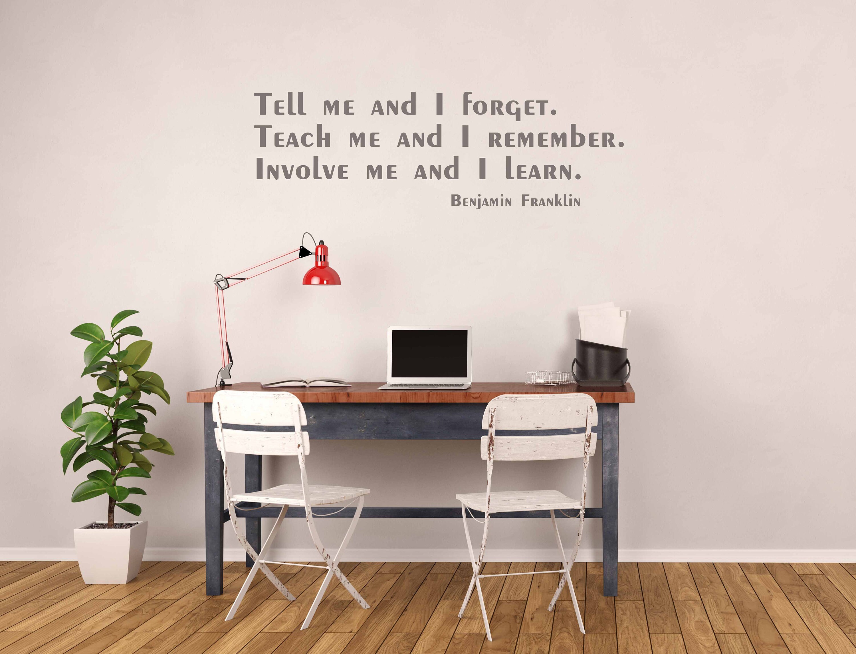 Benjamin Franklin Wall Decal Involve Me and I Learn - Etsy