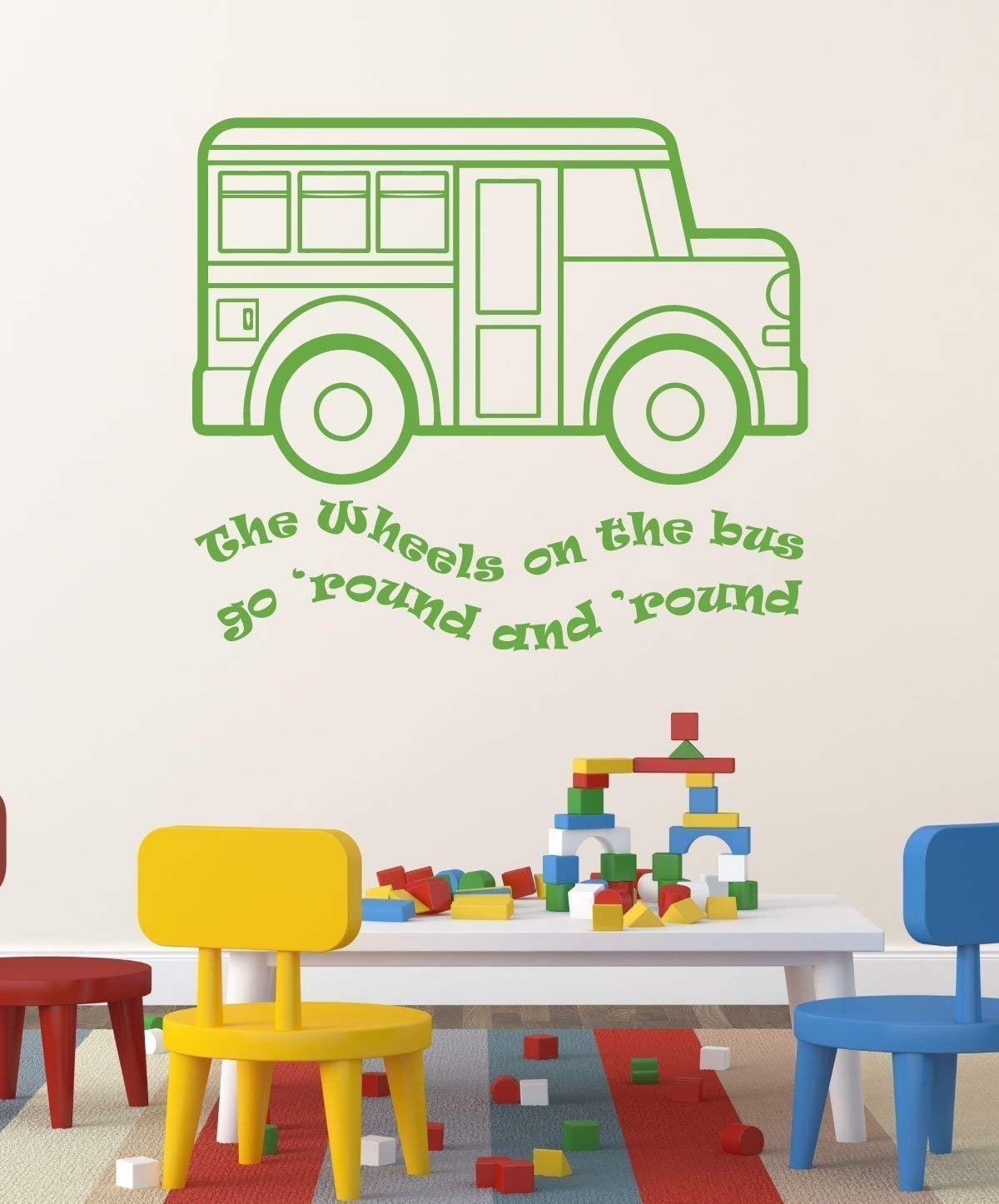 Nursery Rhyme Wall Decals the Wheels on the Bus Song Decor - Etsy