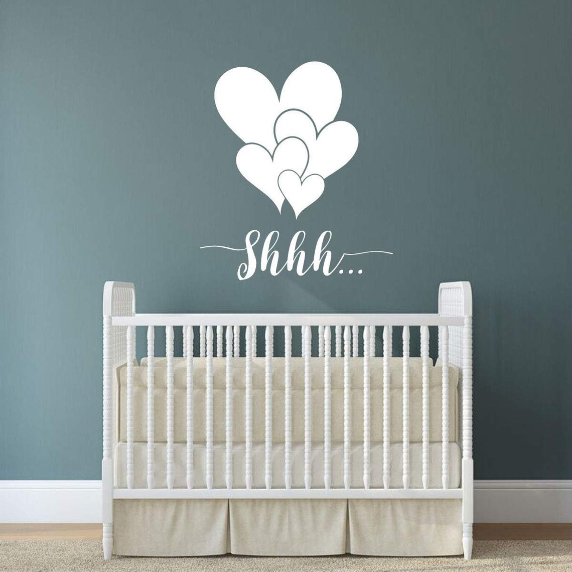 Nursery Wall Decal shhh. Lettering and Large - Etsy