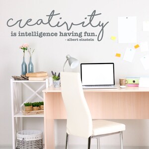 Albert Einstein Wall Decals - Creativity is Intelligence - Vinyl ...
