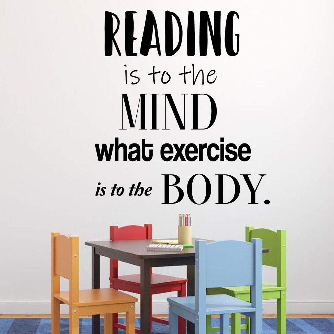 Wall Decal for Those Who Love to Read | Bedtime Vinyl Wall Art and ...