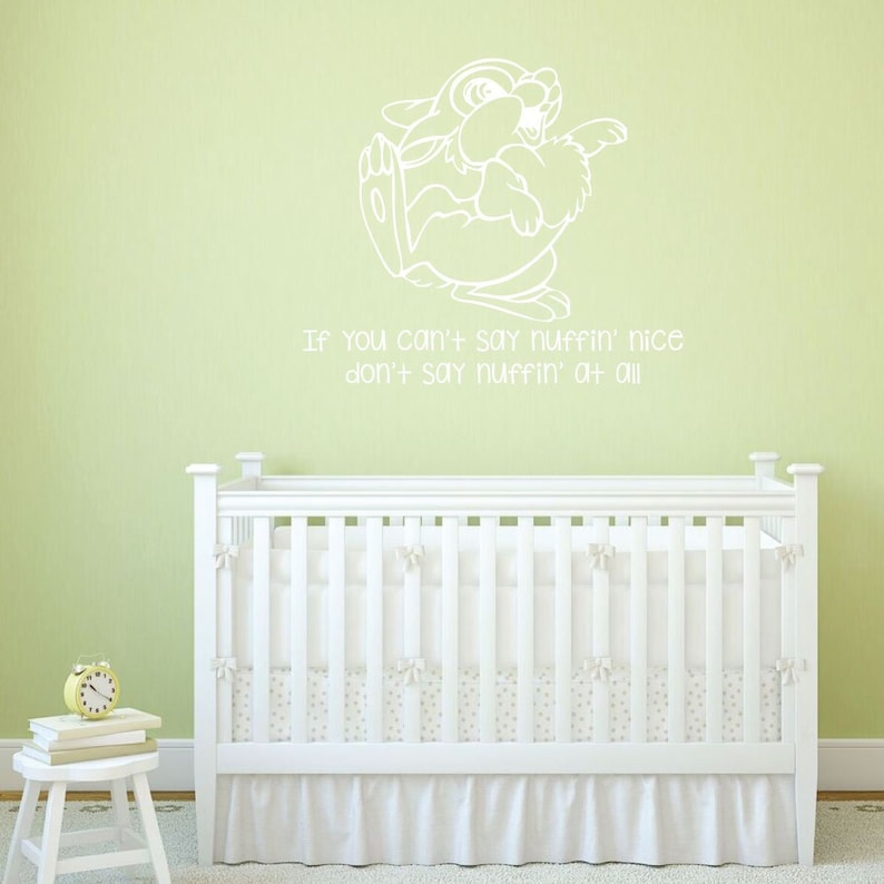 Playroom Wall Decals Thumper From Bambi QuoteIf You | Etsy