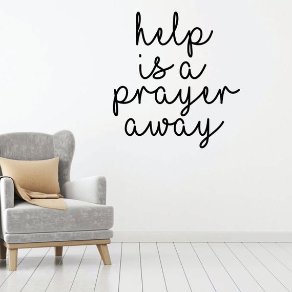 Prayer Wall Decal Help is A Prayer Away Vinyl Art | Etsy