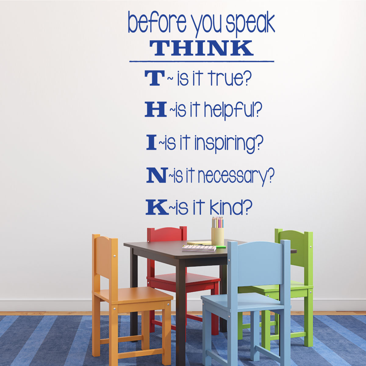 Classroom Decor for Teachers Before You Speak Think Vinyl | Etsy