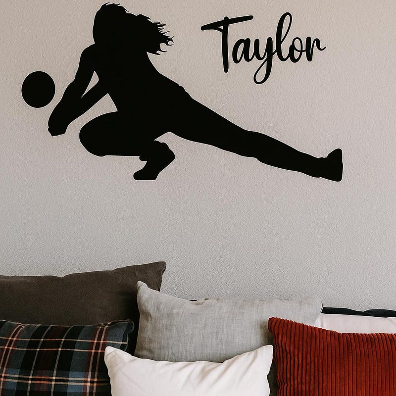 Volleyball Wall Decal - Etsy