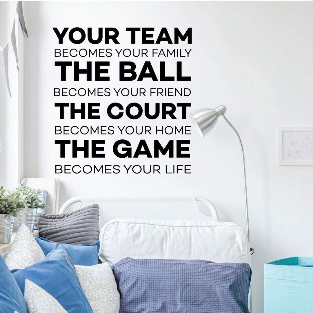 Team, Ball, Court, Game Vinyl Wall Decal - Sports Decor - Etsy
