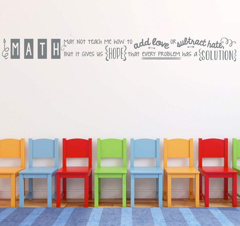 Math Classroom Decorations Vinyl Wall Decal Stickers for | Etsy