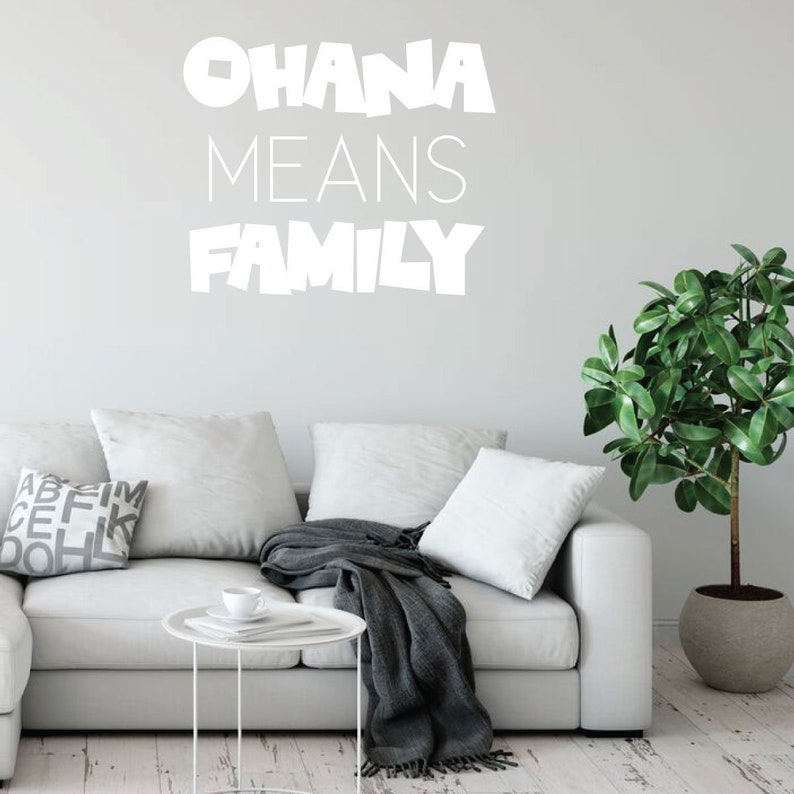 Ohana Means Family Vinyl Wall Decal – Hawaiian Island Decor - Etsy