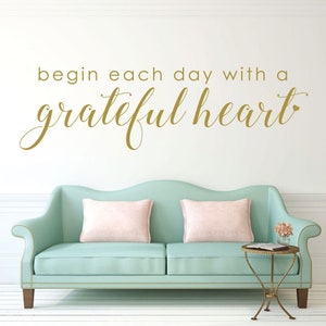 Gratitude Life Quote Wall Decal - Inspirational Vinyl Home Decor Saying ...
