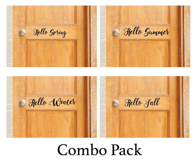 Front Door Decal - Hello Fall - Living Room, Home Decor or Porch ...