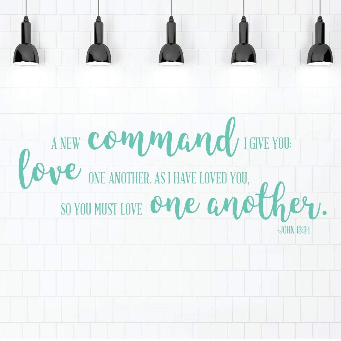 Bible Verse Wall Decor A New Command I Give Unto You John - Etsy
