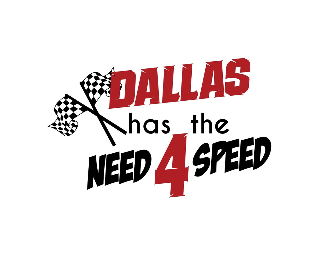 Custom Wall Decal| Need 4 Speed | Birthday Decal - Etsy