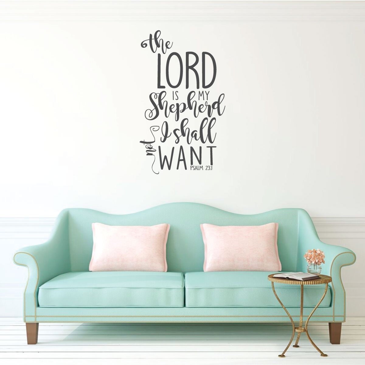 Bible Verse Wall Decor The Lord is My Shepherd Vinyl | Etsy