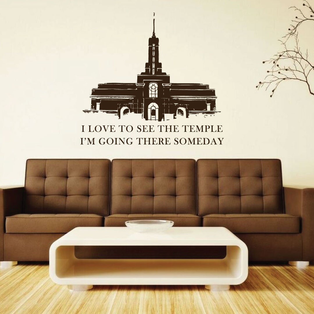 LDS Temple Decal - Mt Timpanogos Mormon Temple Vinyl Sticker Mural With ...