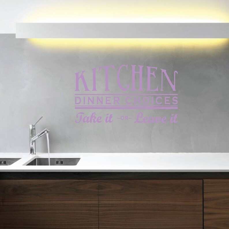 Kitchen Wall Decals kitchen Dinner Choices: Take It or - Etsy