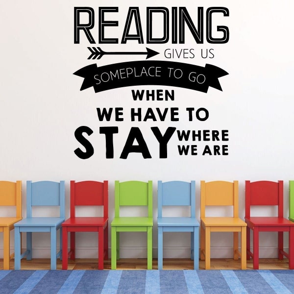 Reading Wall Decal - Etsy