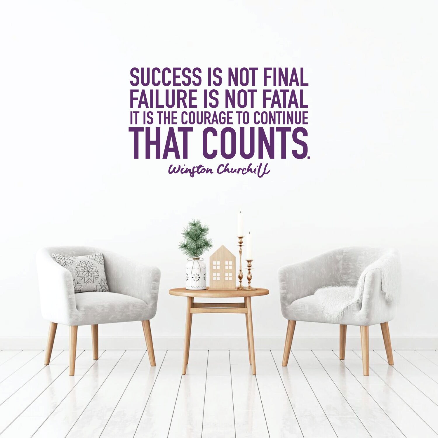 Inspirational Wall Decal Success is Not Final Failure is - Etsy