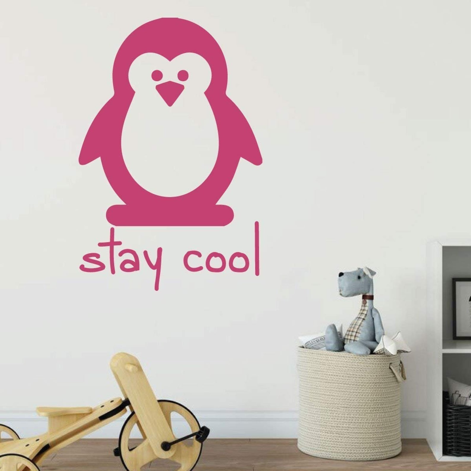 Penguin Stay Wall Decal - Kids Room Decor, Nursery Art - Etsy