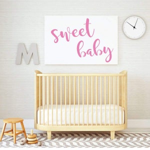Nursery Wall Decor - Sweet Baby Vinyl Decal Sign - Decoration for ...
