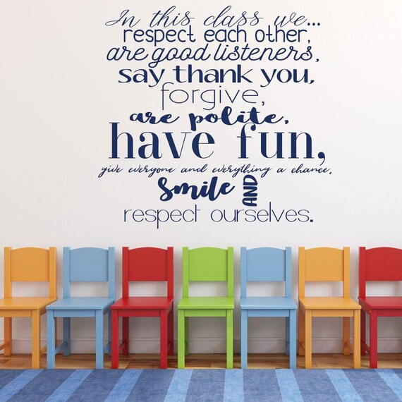 Class Rules Vinyl Sign Classroom Wall Lettering for School - Etsy