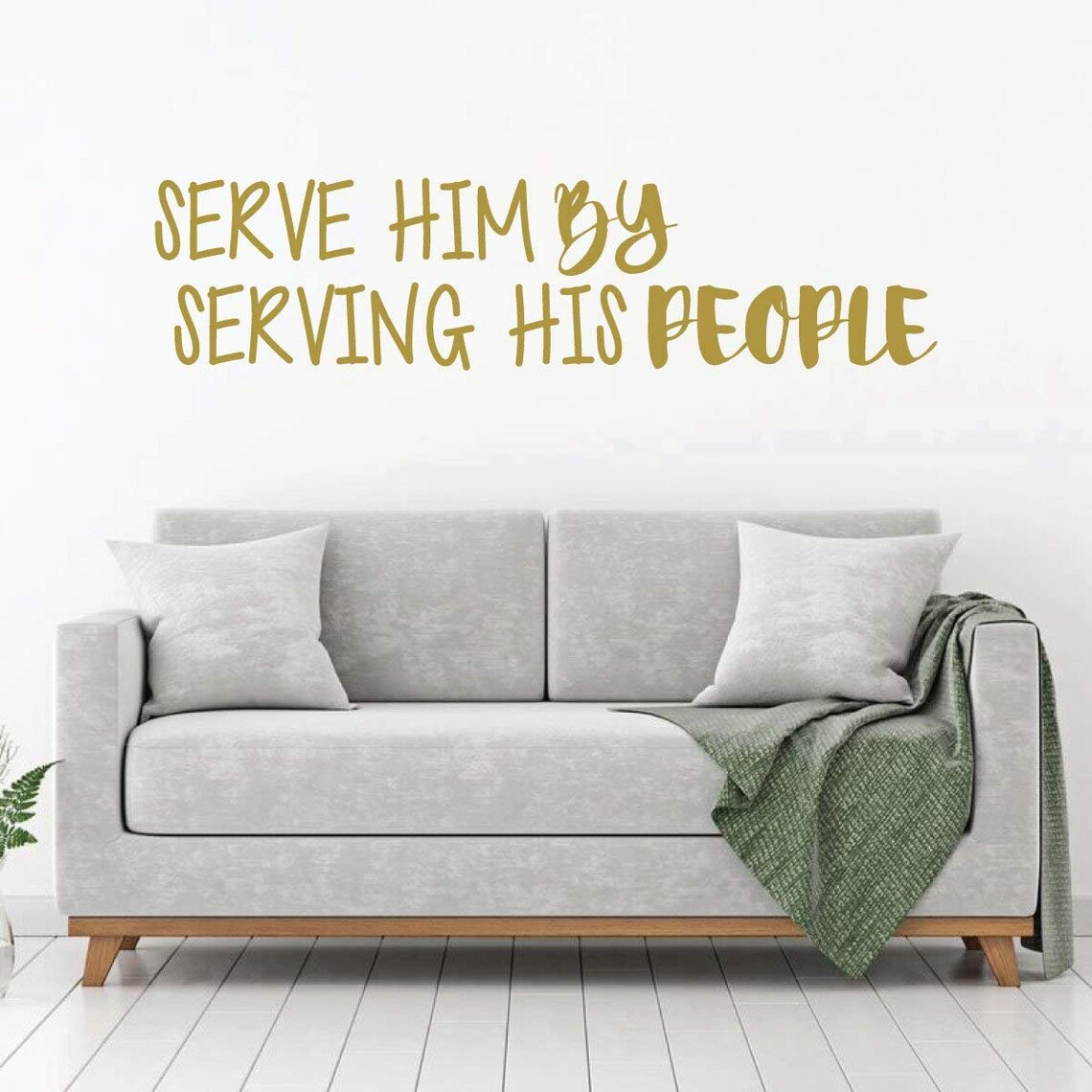 Christian Wall Decal Serve Him by Serving His People Vinyl - Etsy