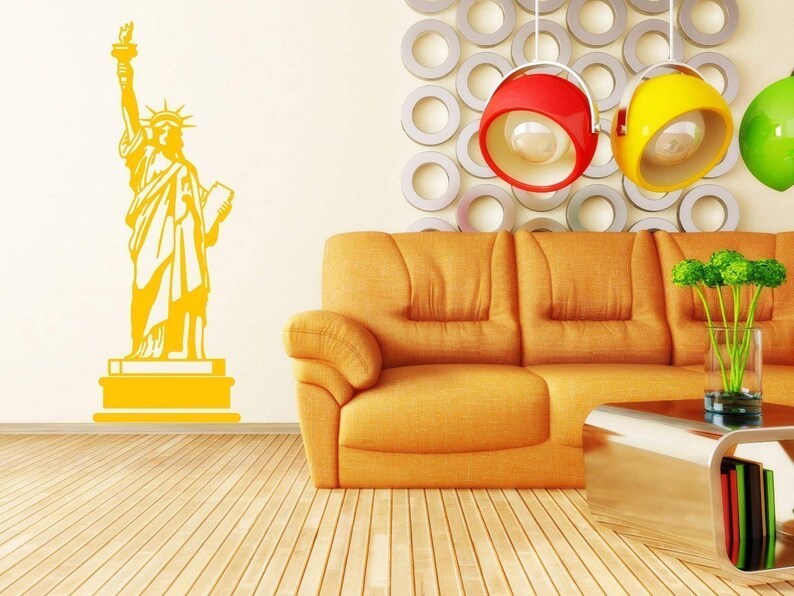 CustomVinylDecor Statue of Liberty Wall Decal American | Etsy