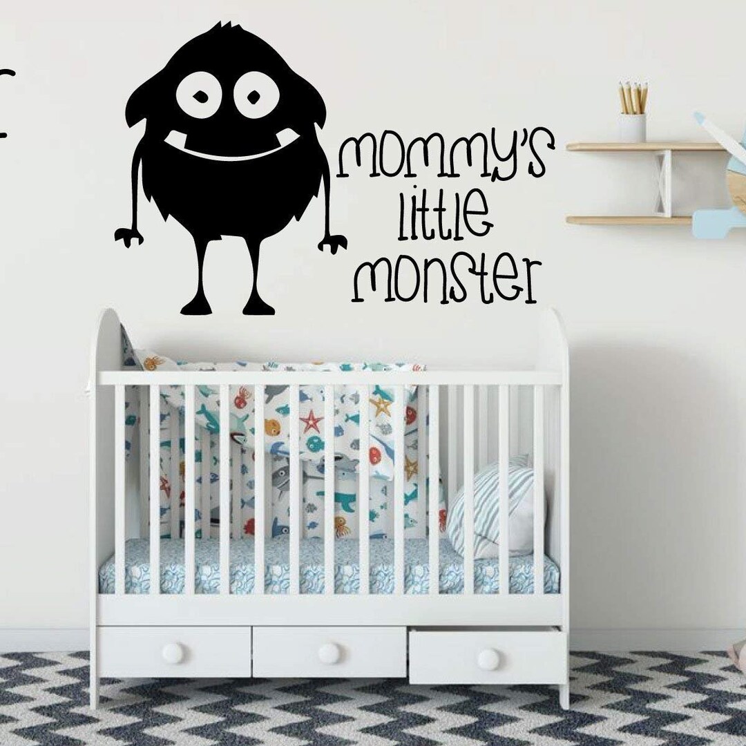 Nursery Wall Decal - Mommy's Little Monster - Vinyl Decor for Children ...