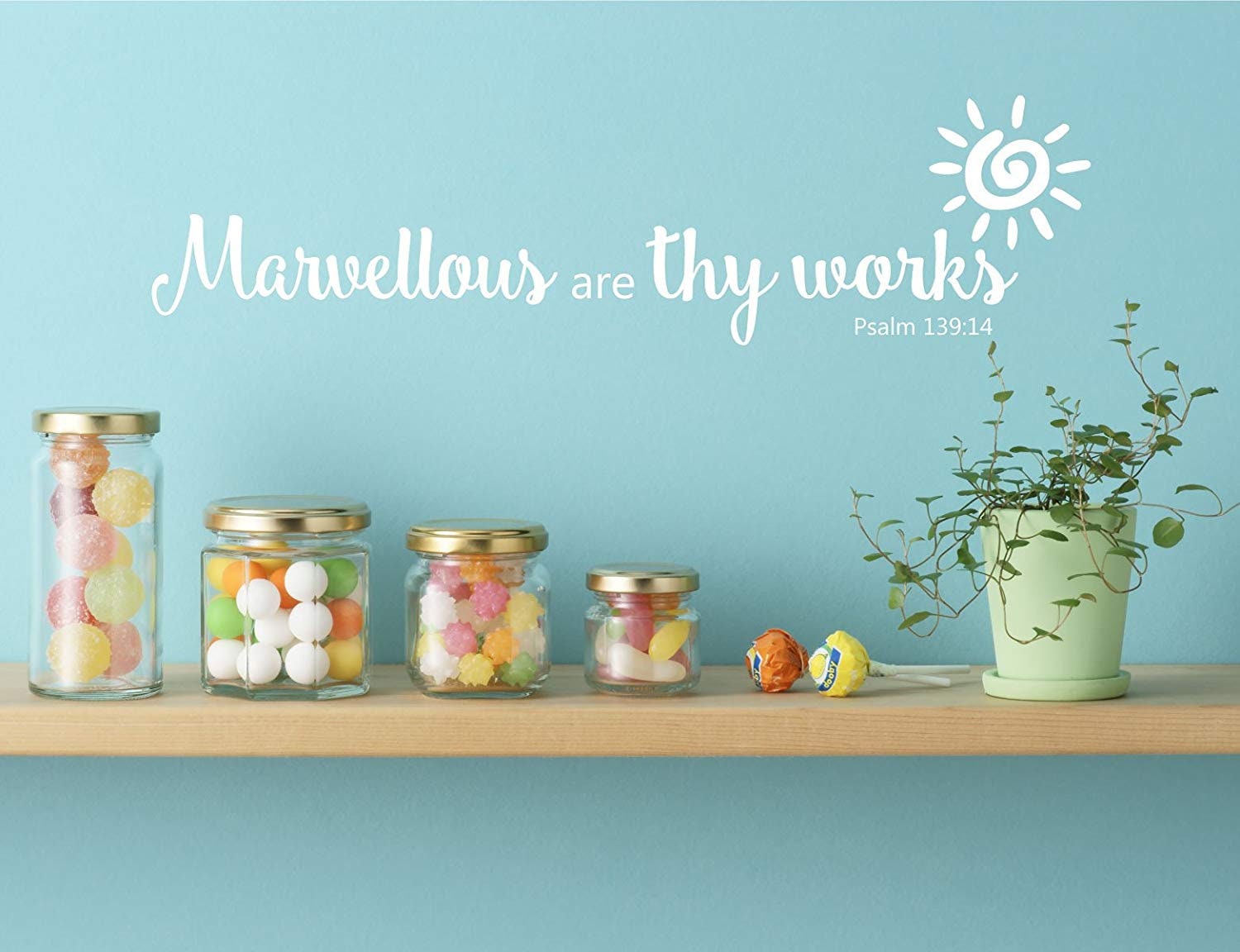 Bible Verse Wall Decals Psalm 139:14 Marvellous Are Thy - Etsy