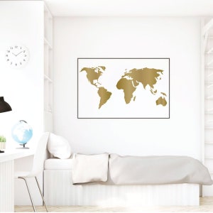 World Map Wall Art Classroom Decorations - Homeschool Wall Decals ...