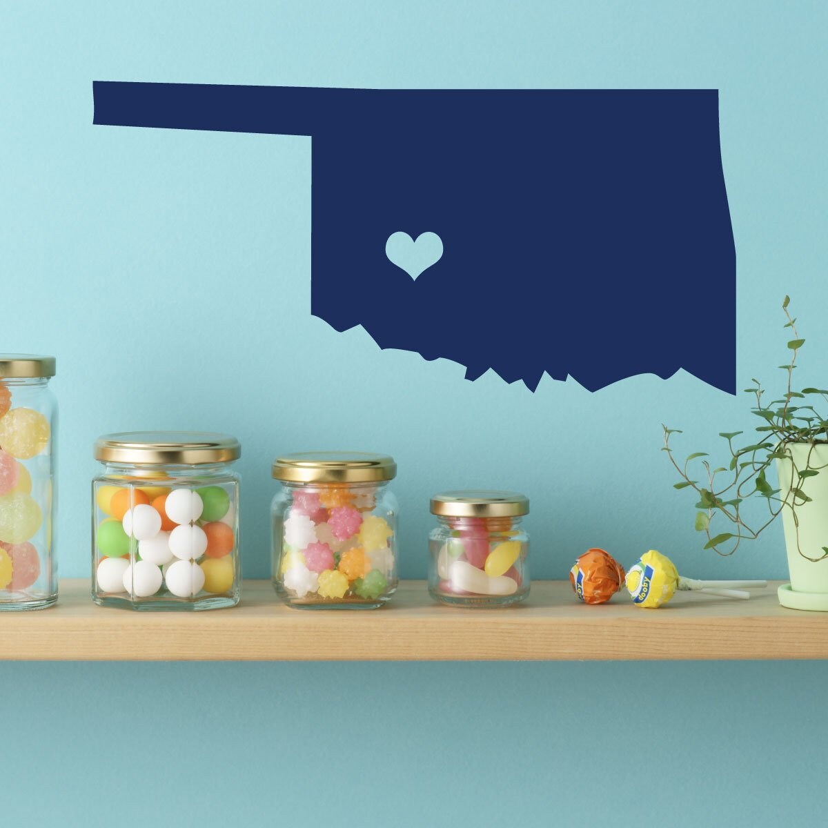 State Decals Vinyl Wall Art Midwestern States 46th State | Etsy