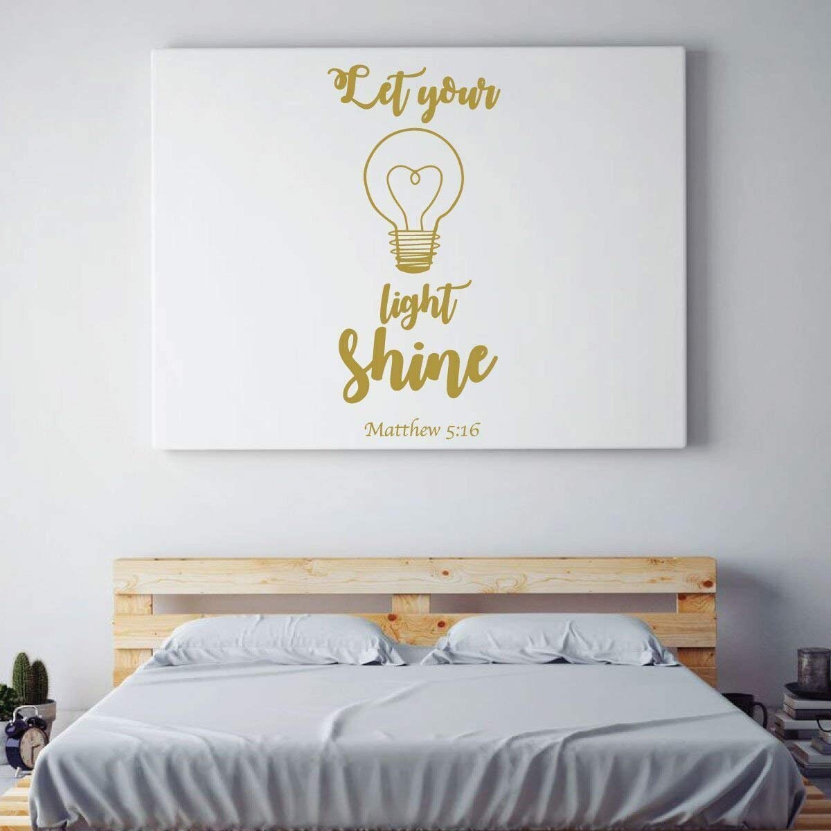 Christian Wall Decor - Let Your Light Shine With Light Bulb Design ...