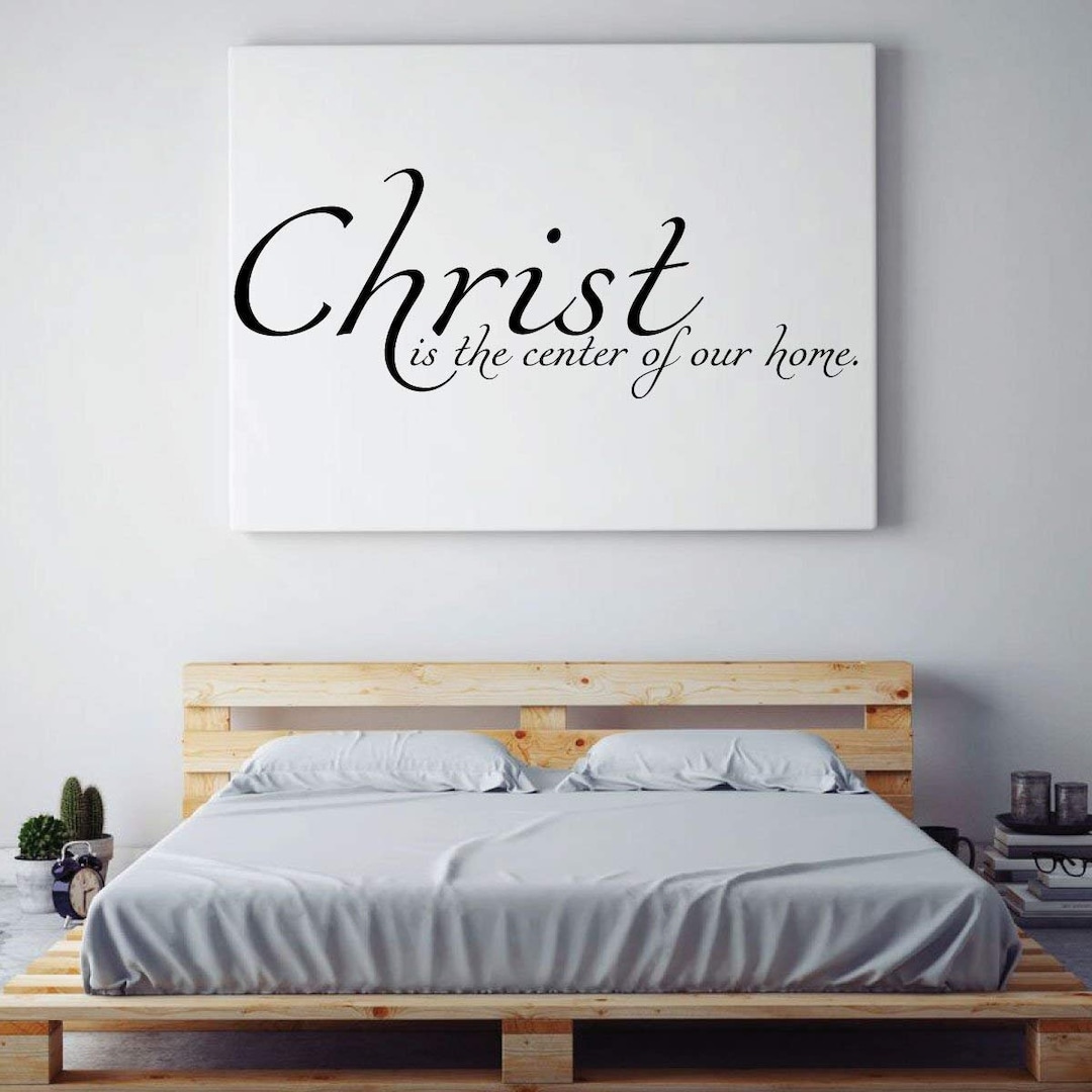 Christian Wall Decal - Christ is the Center of Our Home - Vinyl Decor ...