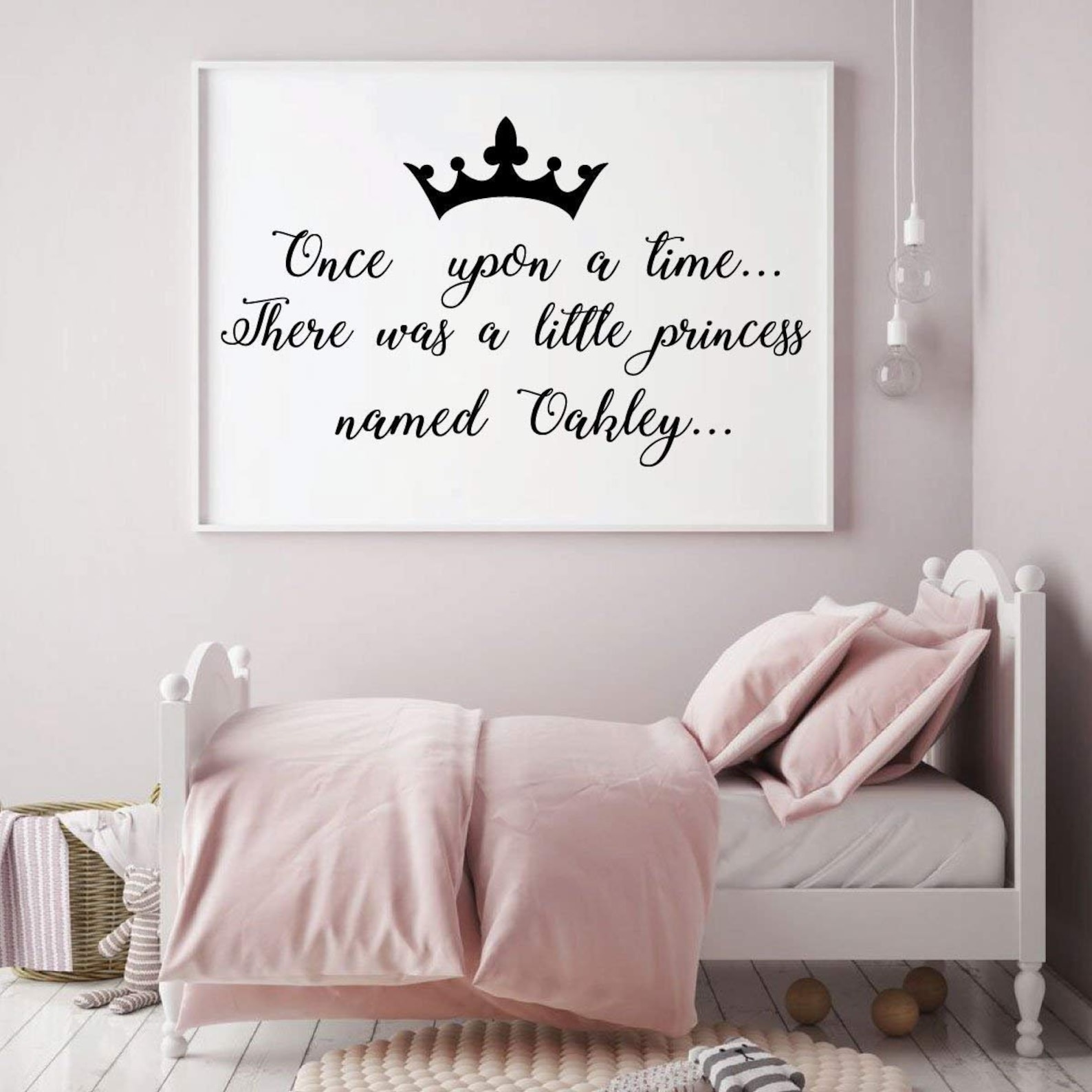 Personalized Once Upon a Time Wall Decal With Crown Vinyl - Etsy