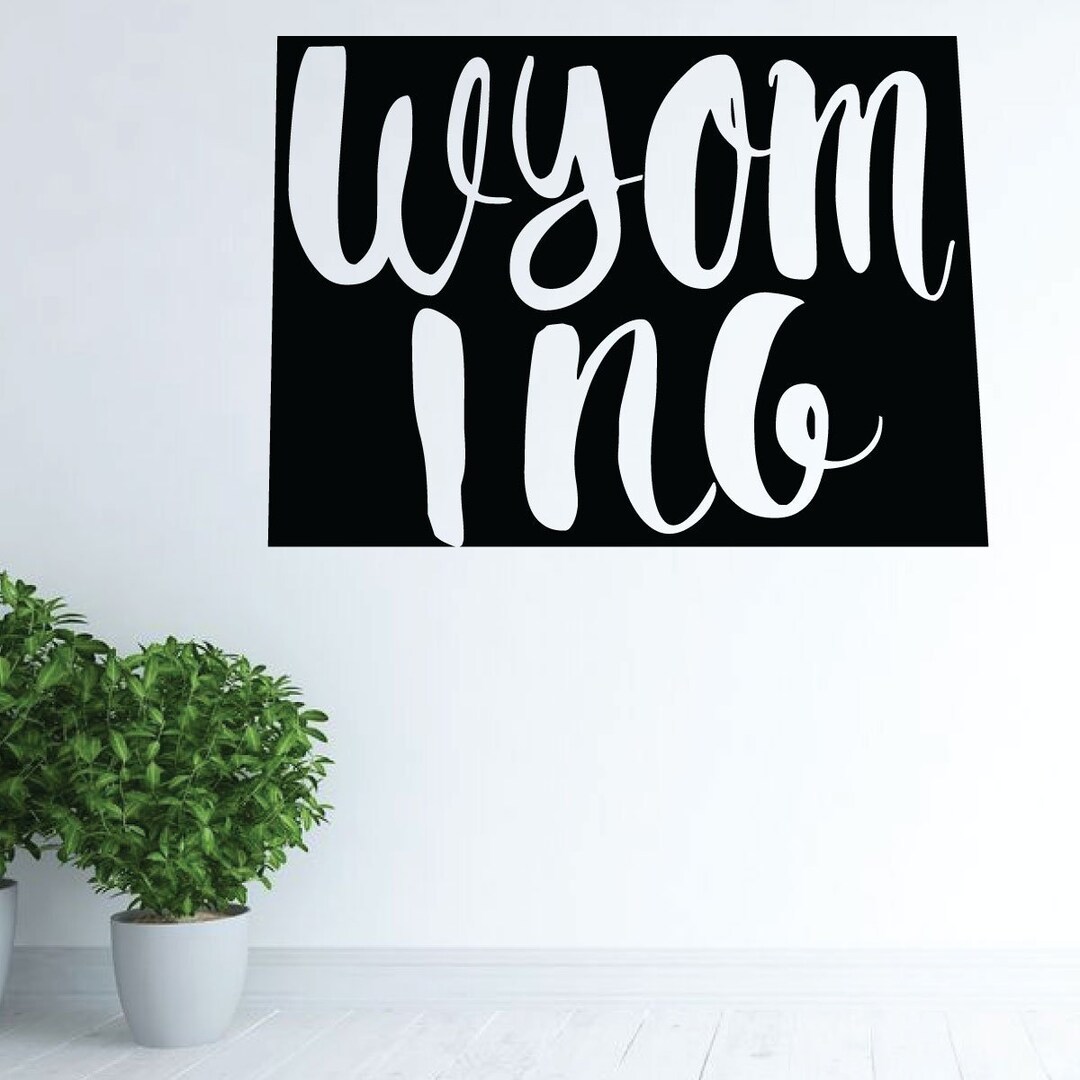 Wyoming Wall Decal - State Silhouette Vinyl Art for Home Decor, Living ...