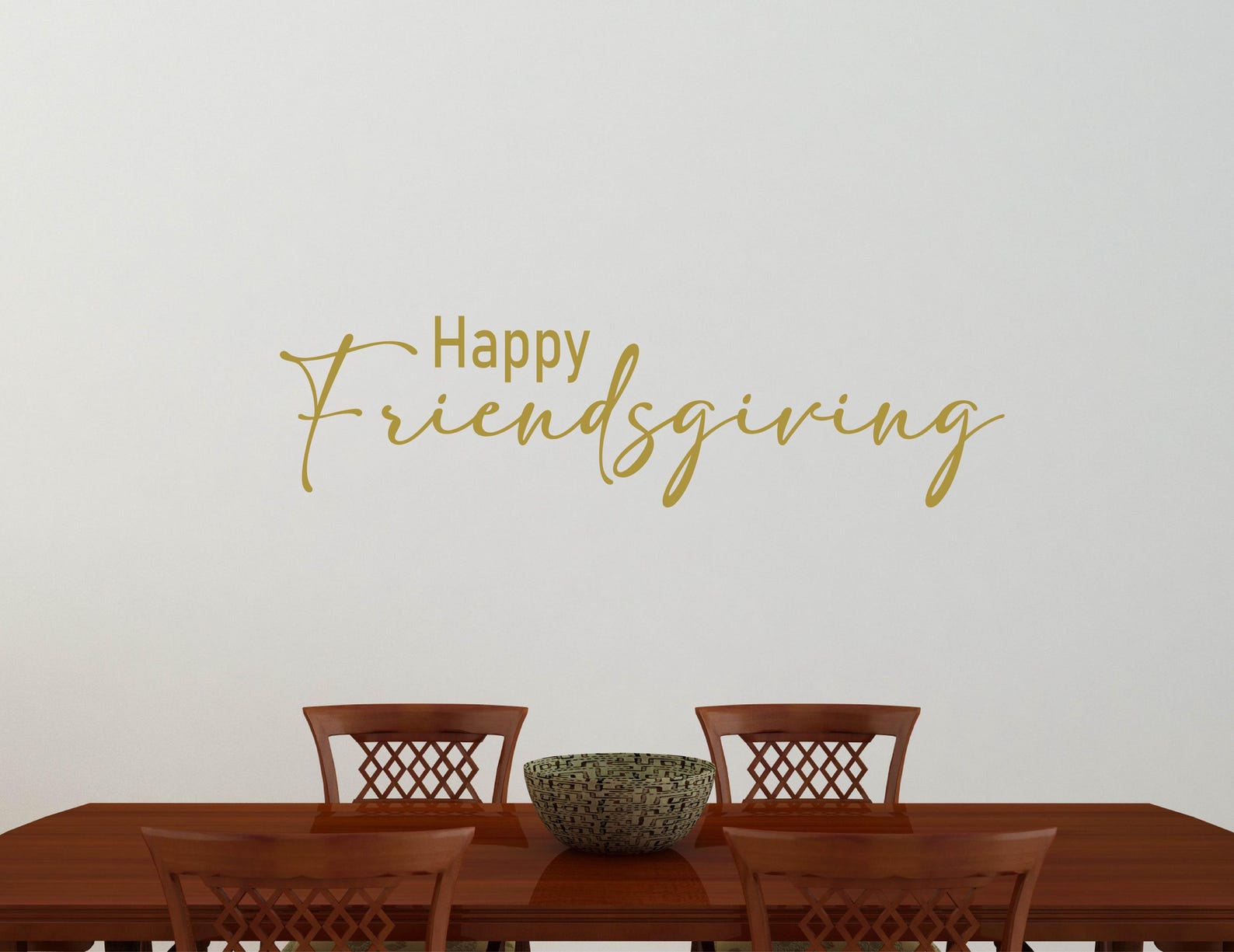 Happy Friendsgiving Wall Sticker | Removable Decor | Friendsgiving ...