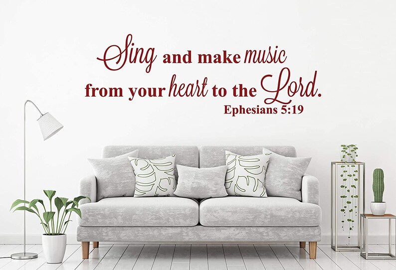 Sing and Make Music From Your Heart to the Lord Ephesians - Etsy