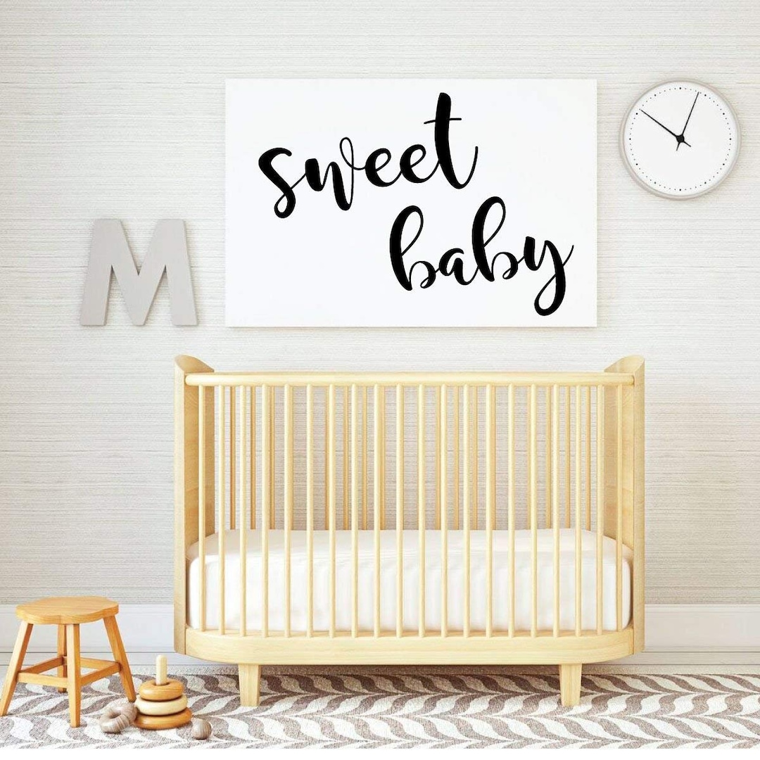 Nursery Wall Decor - Sweet Baby Vinyl Decal Sign - Decoration for ...