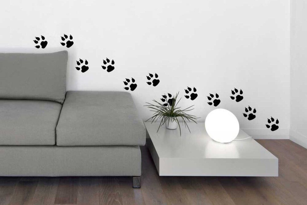 Dog Wall Decals - Paw Prints,footprints Vinyl Decor Stickers for Animal ...