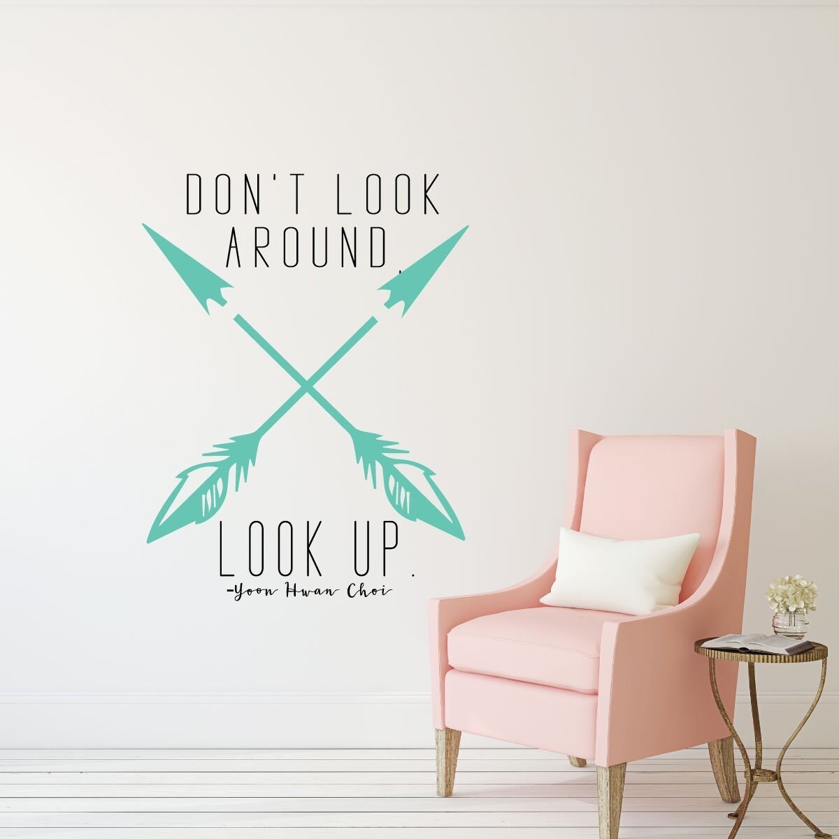 LDS Quotes - Don't Look Around, Look UP - Religious Decals for Home ...