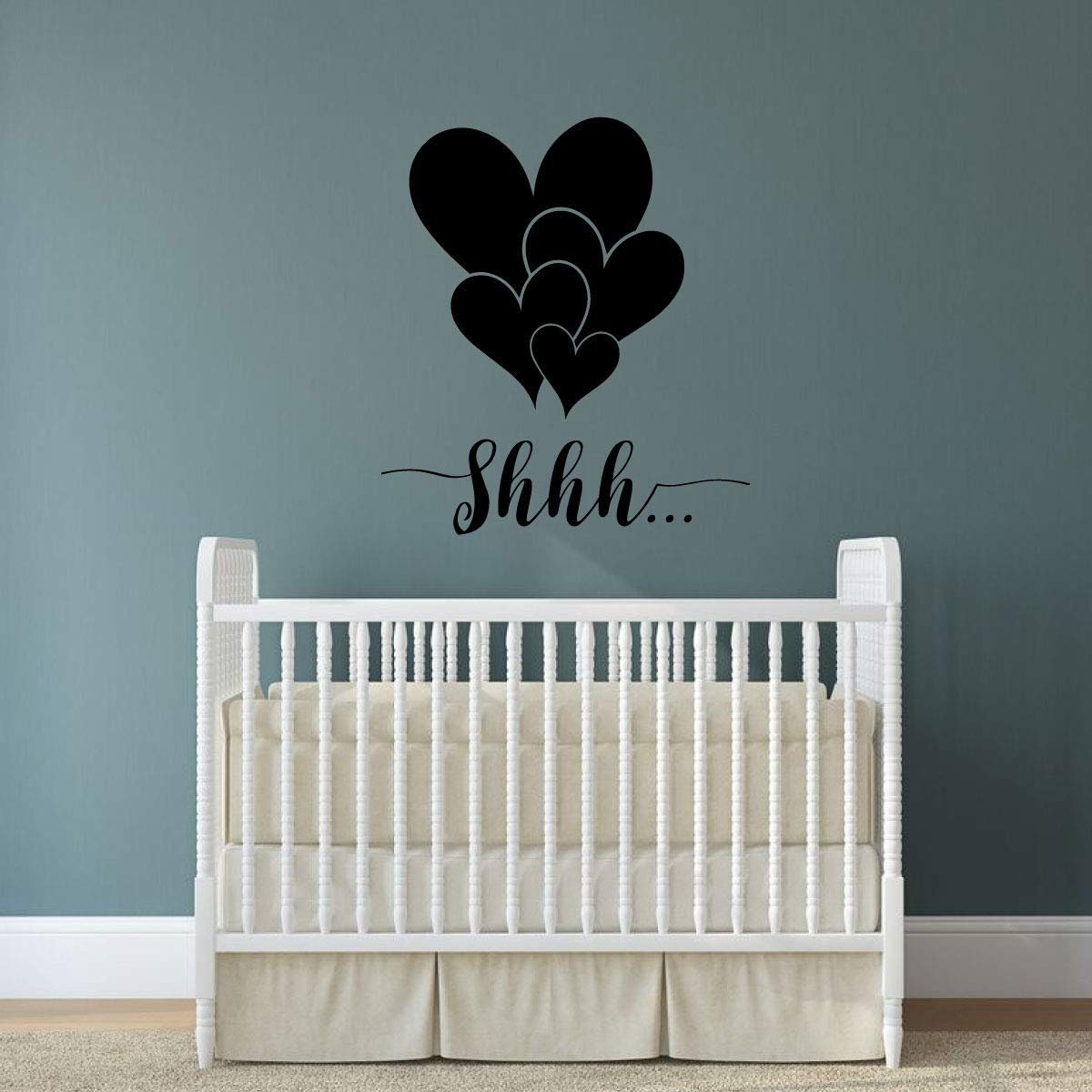 Nursery Wall Decal SHHH. Lettering and Large | Etsy