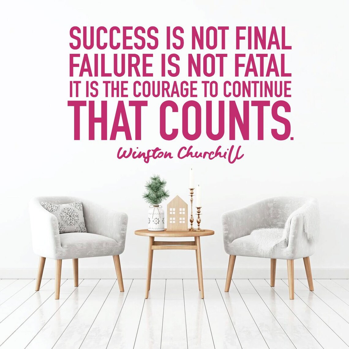Inspirational Wall Decal Success Is not Final Failure Is | Etsy
