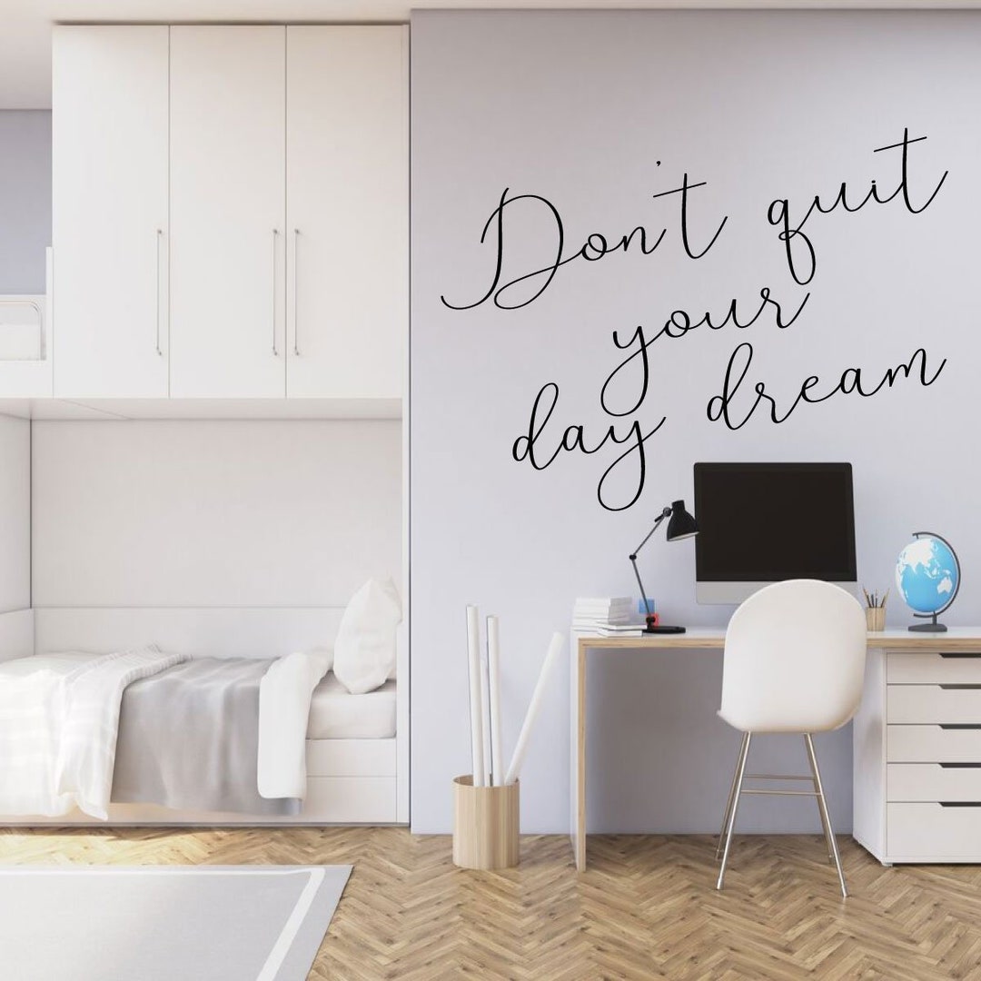Never Stop Dreaming Wall Decal Vinyl Home Decor Quote Lettering Dont
