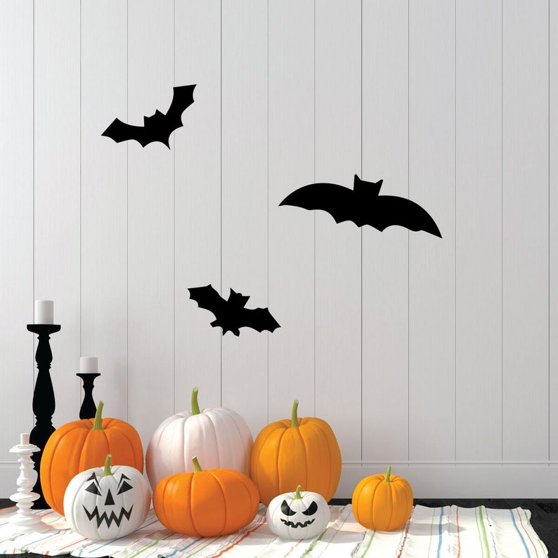 Bat Wall Decal Vinyl Sticker for Halloween Decoration | Etsy