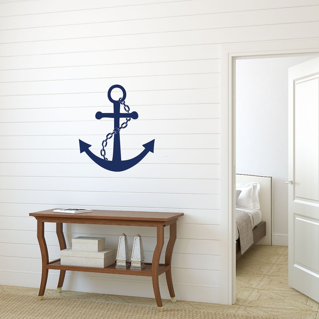 Anchor Wall Decor, Nautical Wall Decor Living Room, US Navy Wall Vinyl ...