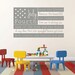 Patriotic Decals USA Wall Decal Fourth of July American Flag Wall Art ...