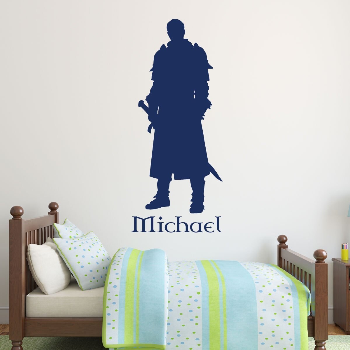 Personalized Medieval Knight Wall Decal Warrior Standing - Etsy